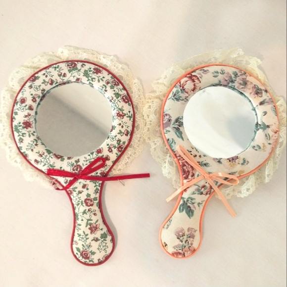 Hand Crafted | Bath & Body | Pair Of Vintage Shabby Chic Hand Mirrors ...